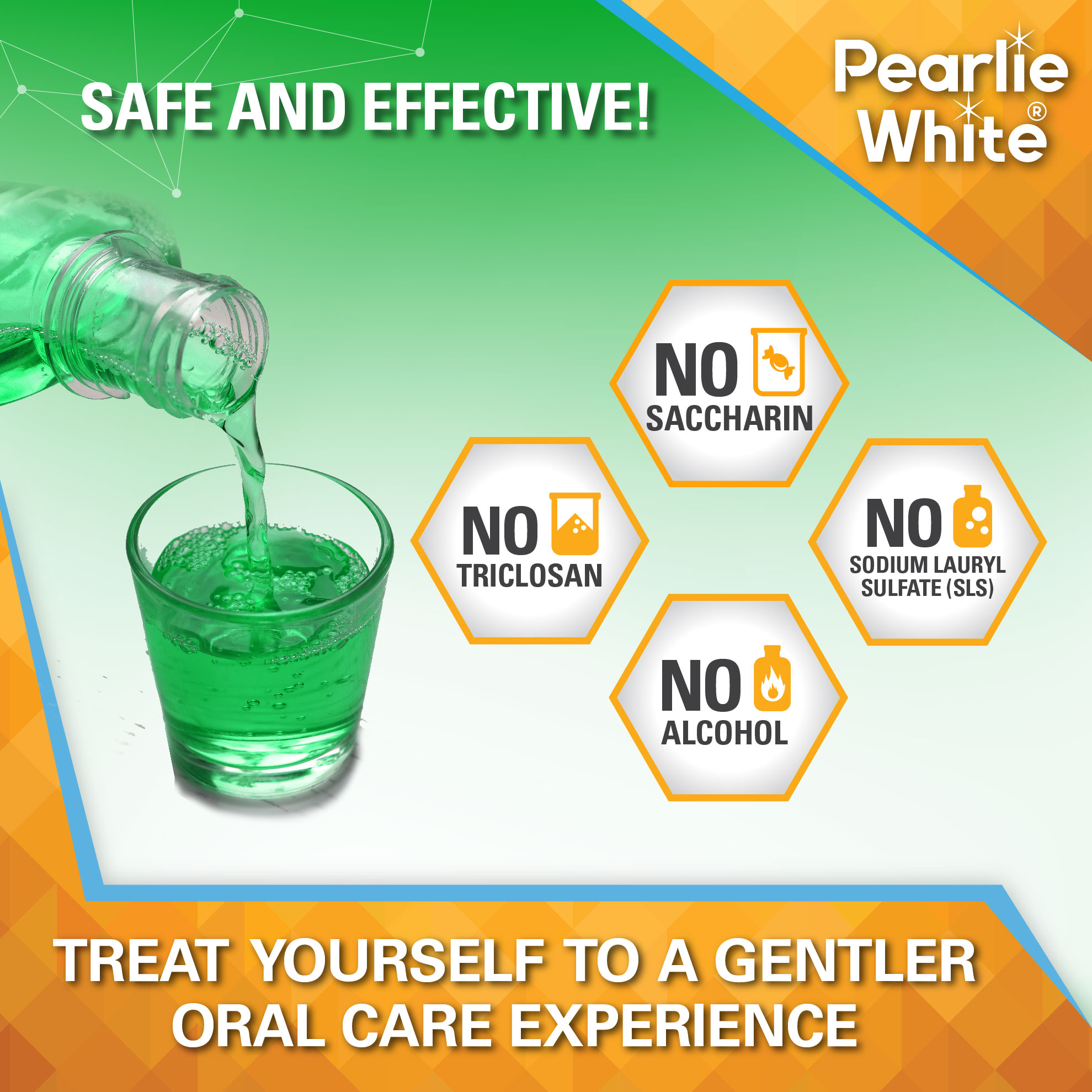 [Bundle of 3] Pearlie White Sensirinze Mouth Rinse / Mouth Wash 750ml ...
