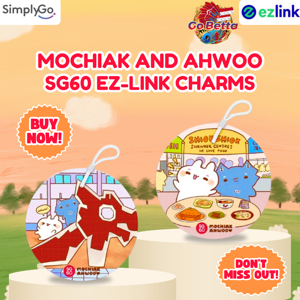 🇸🇬 Mochiak & AhWoo SG60 Dragon Playground Ezlink Hawker SimplyGo Ez ...