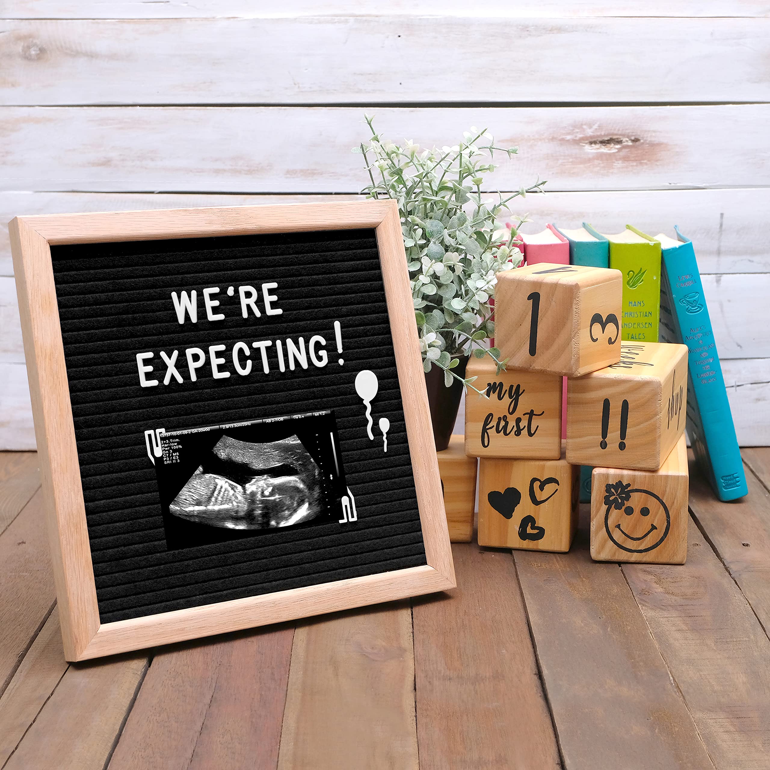 Wooden Felt Letter Board Sign Board Letters Pre cut / Wooden Message ...