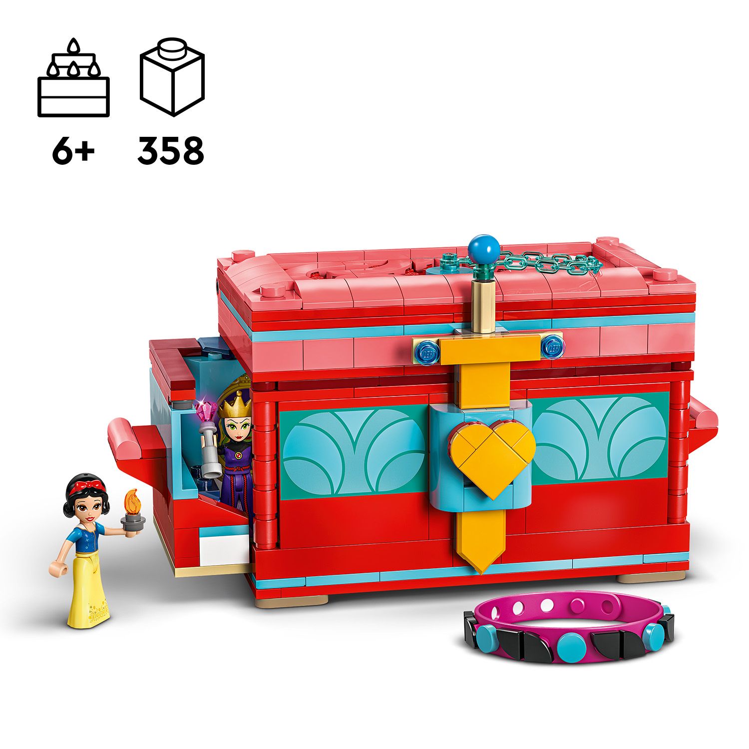 LEGO Disney Princess 43276 Snow White's Jewellery Box (358 Pieces ...