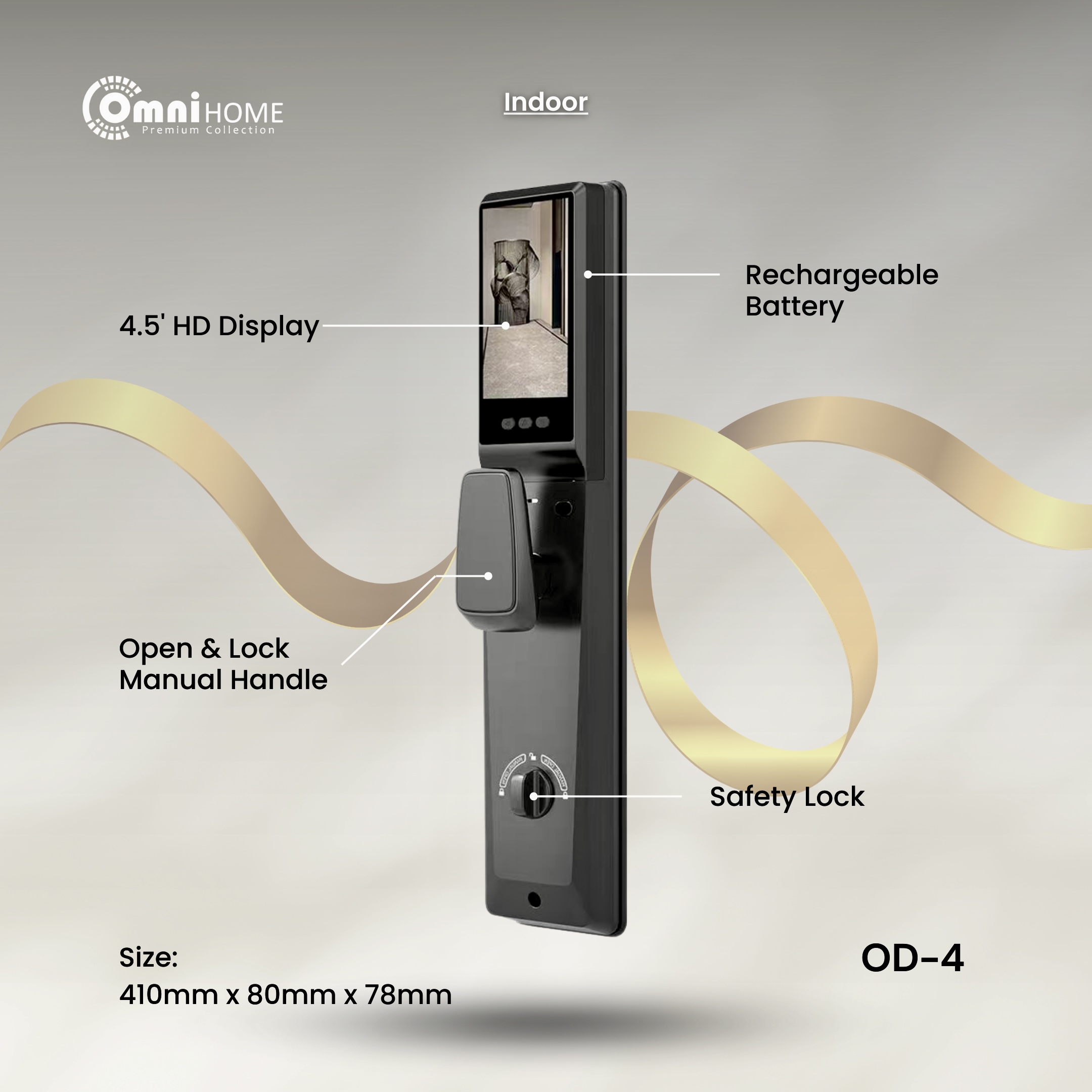 FREE Installation OD-4 Omni Digital Door Lock Smart Lock Face Palm ...