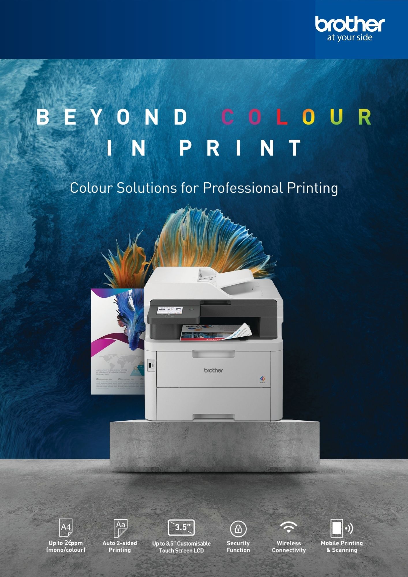 Brother MFC-L8390CDW Multi Function Color Laser Printer, Print, Scan ...