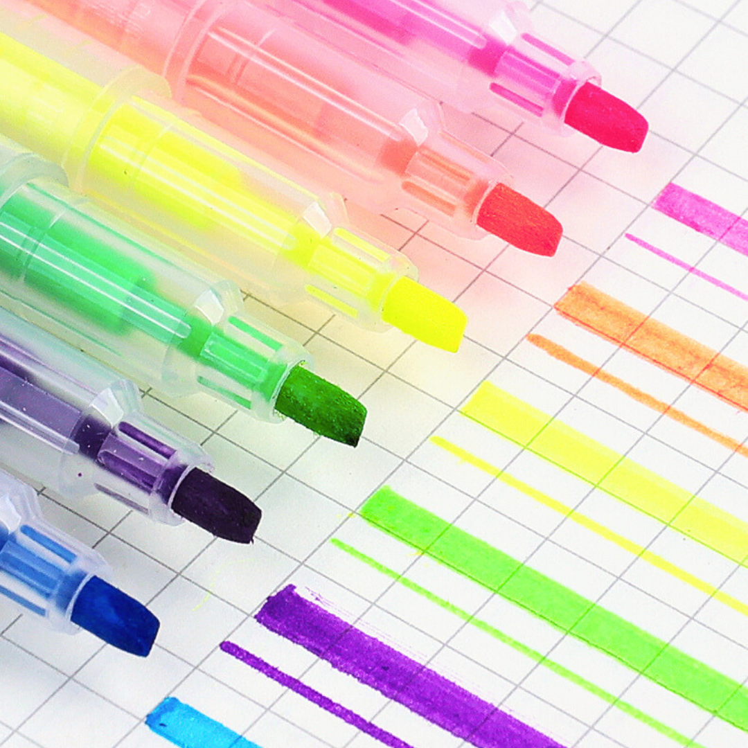 mixshop Twinhighligter/Marker Pen/Double-Headed Highlighter for ...