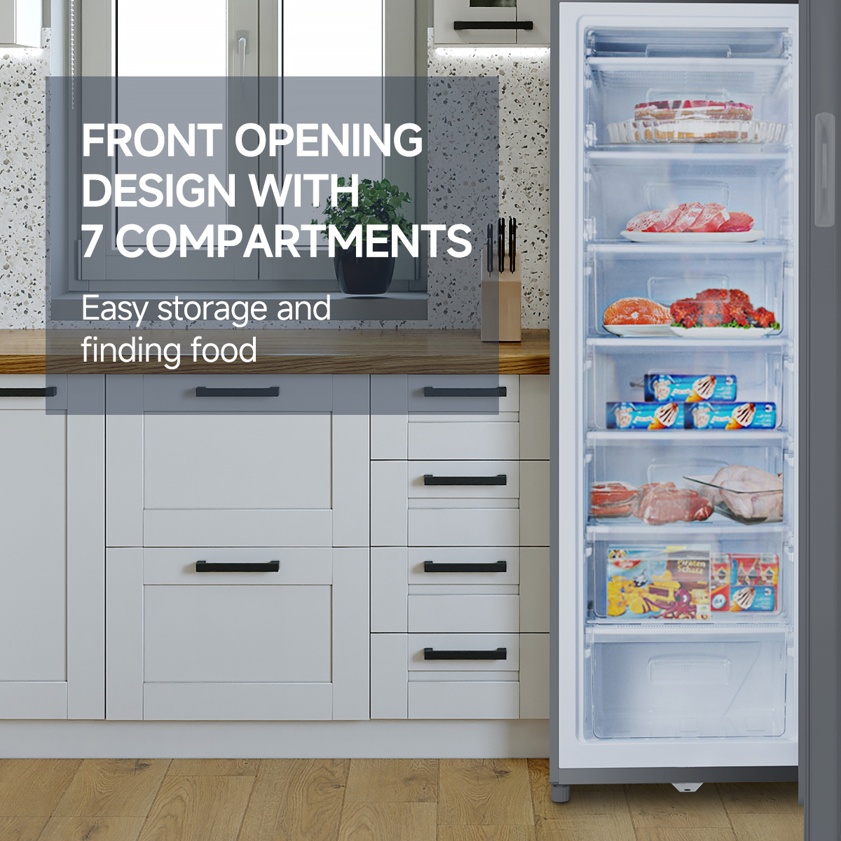 PowerPac Chest Freezer, Upright freezer, Freestanding Freezer 160L ...