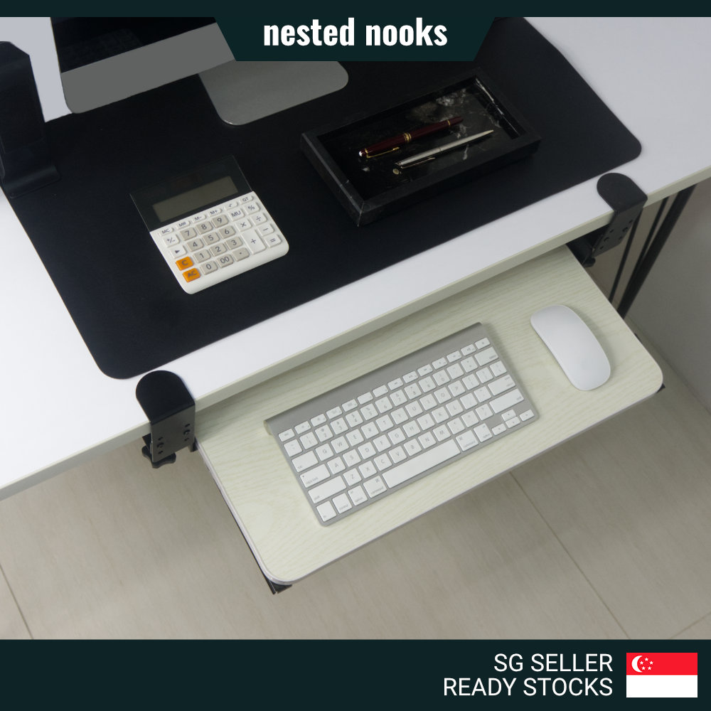 Under Desk Keyboard Tray Extension Board for Keyboard Installation Free ...