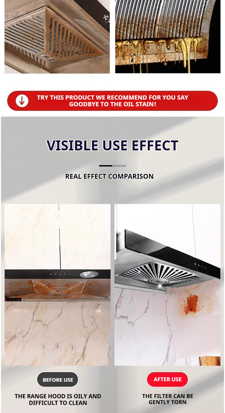 ⚡SG HOT SALE⚡ 12pcs Kitchen Oil Filter Paper Absorbing Paper Anti Oil ...