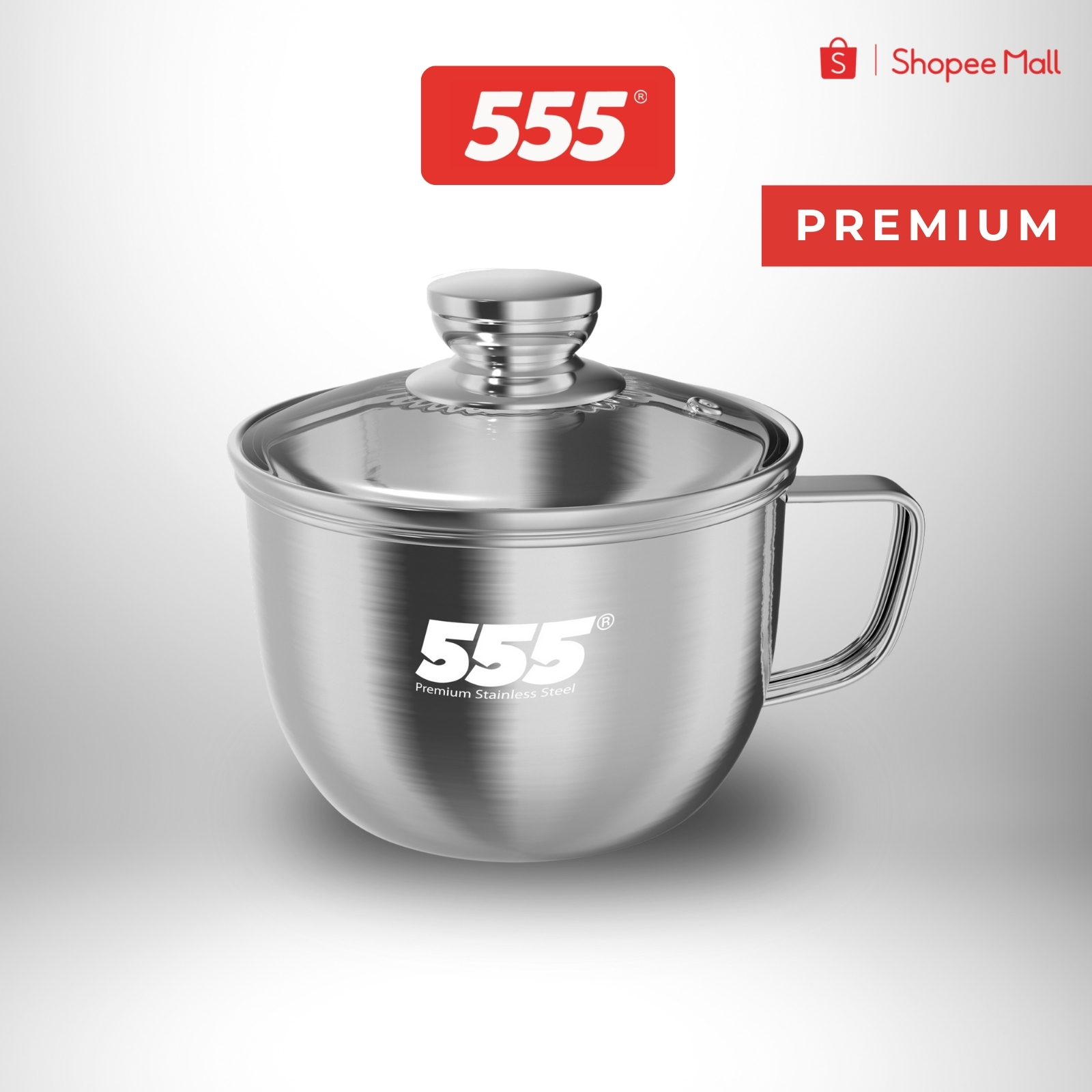 555 Premium Stainless Steel Easi Noodle Cup 14cm - Dual Lid for Cooking ...