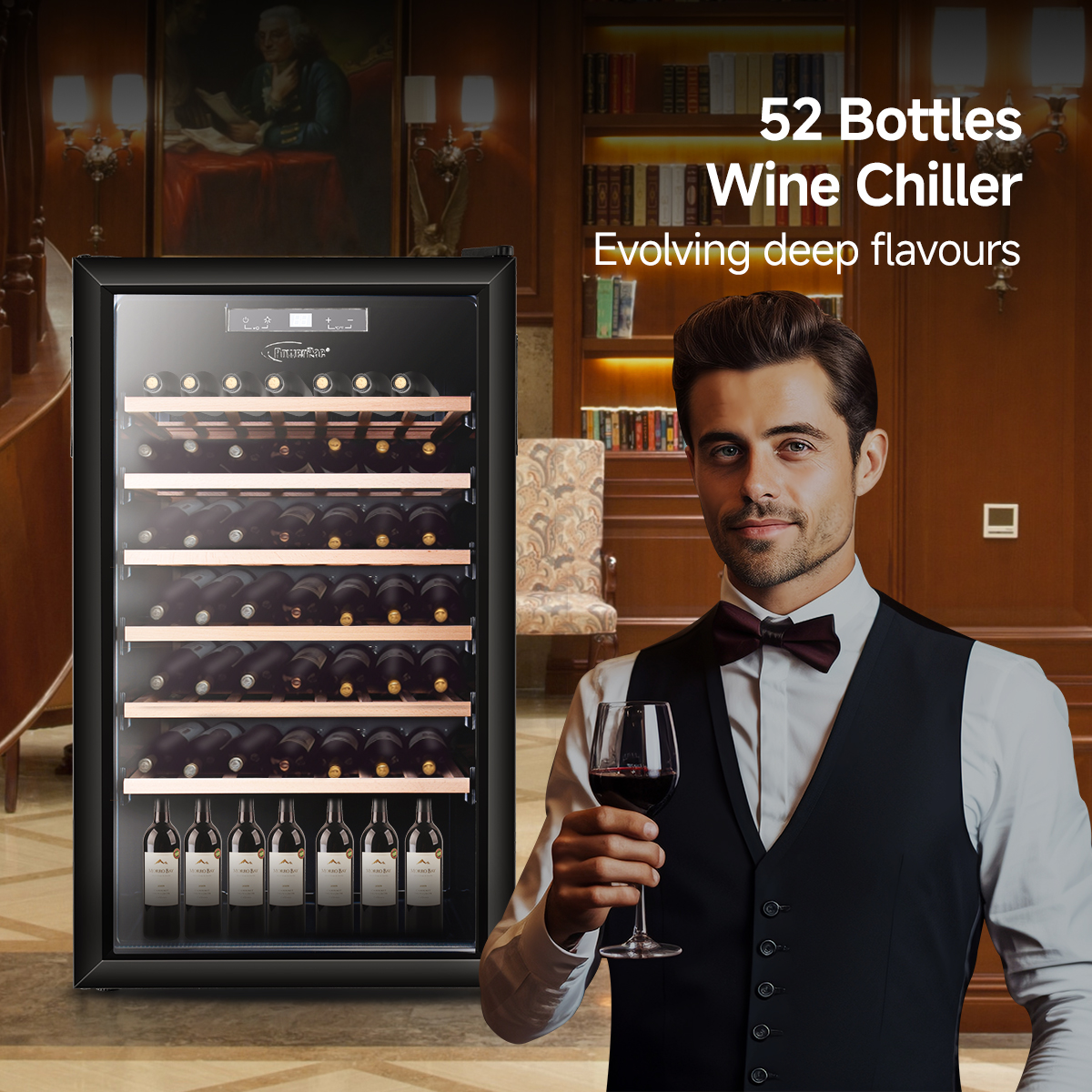 PowerPac Wine Chiller With Compressor 15/36/52 Bottle (PPF15/PPF36 ...