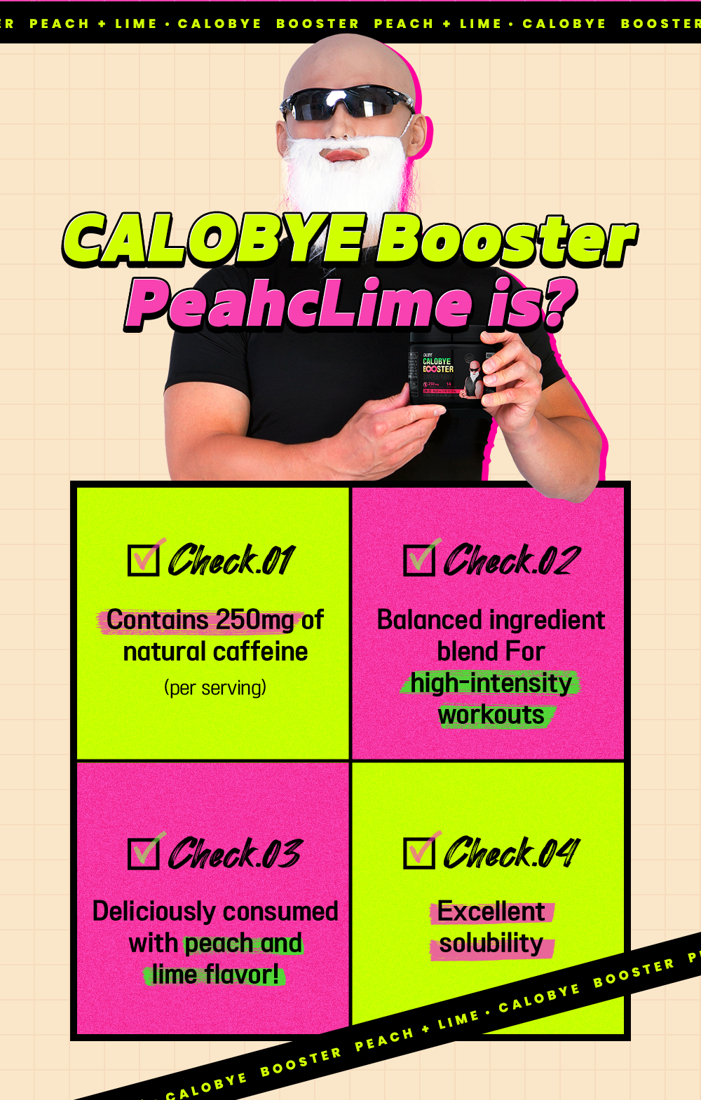 [CALOBYE] Booster PeachLime flavor 350g (25g x 14 servings) | Shopee ...