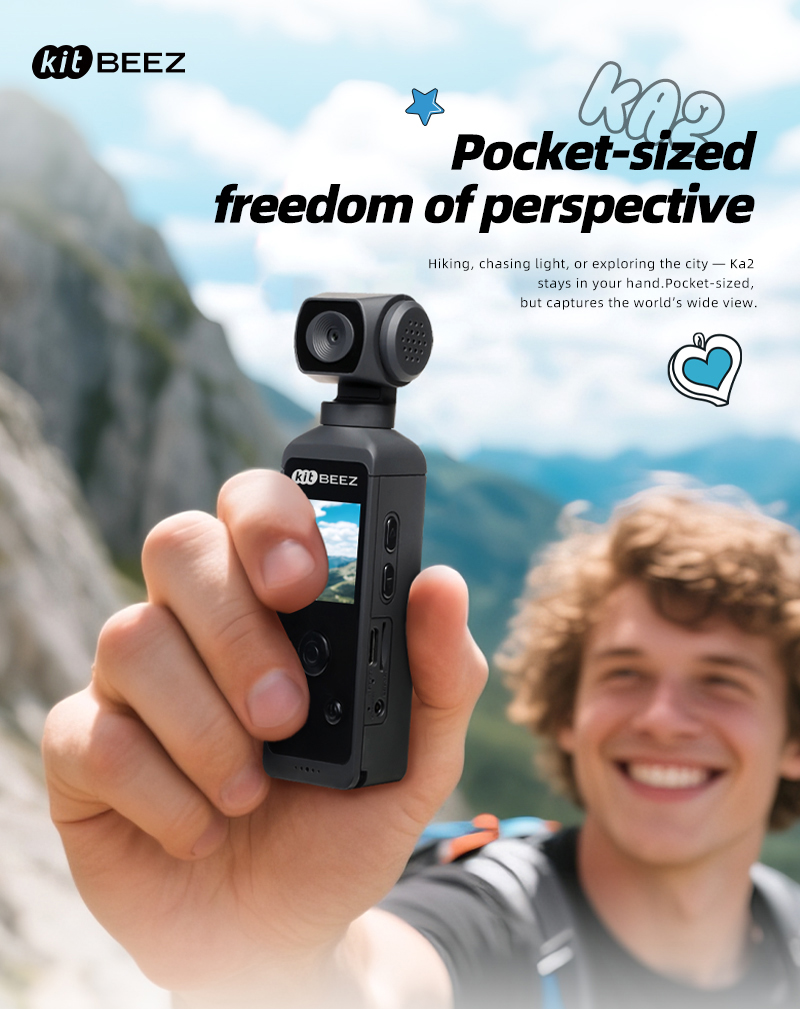 【KiTBEEZ】4K HD Pocket Action Camera 270°Rotatable WiFi Mini Camera ...