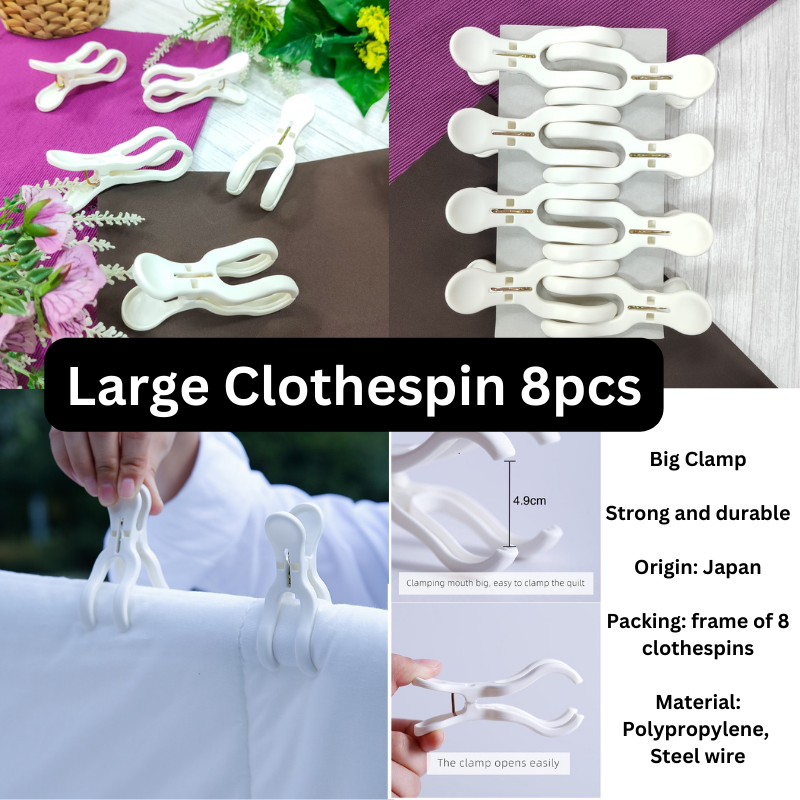 [Japan] Ponykasei / Large Clothespin 8pcs/ Large Clothespin 10pcs ...