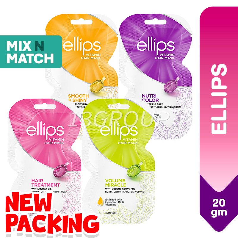 Ellips Vitamin Hair Mask Treatment (Sachet), 20g | Shopee Singapore
