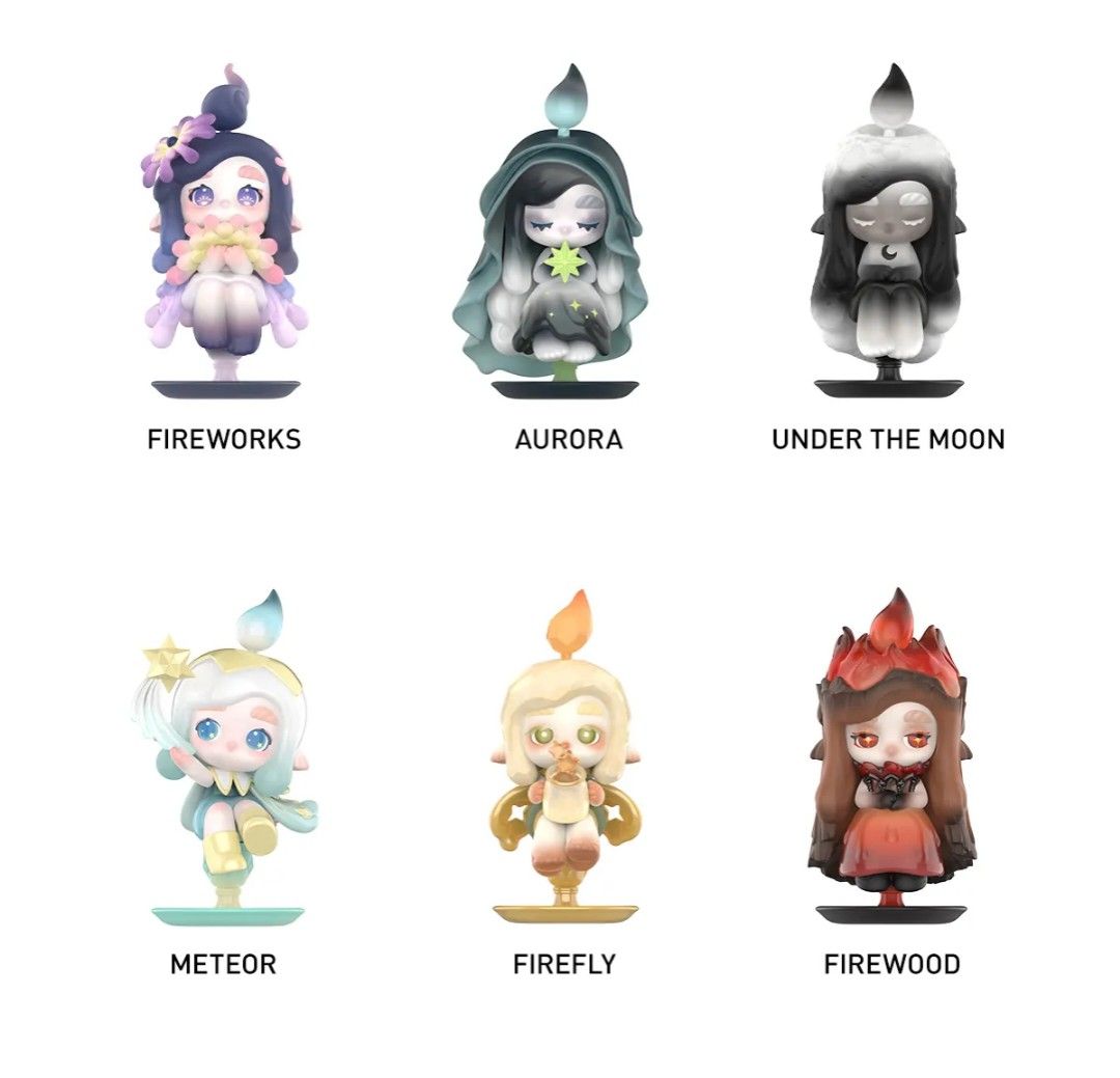 POP MART X CHAKA Light Sprite Series Firewood Fire Wood Candle Figure ...