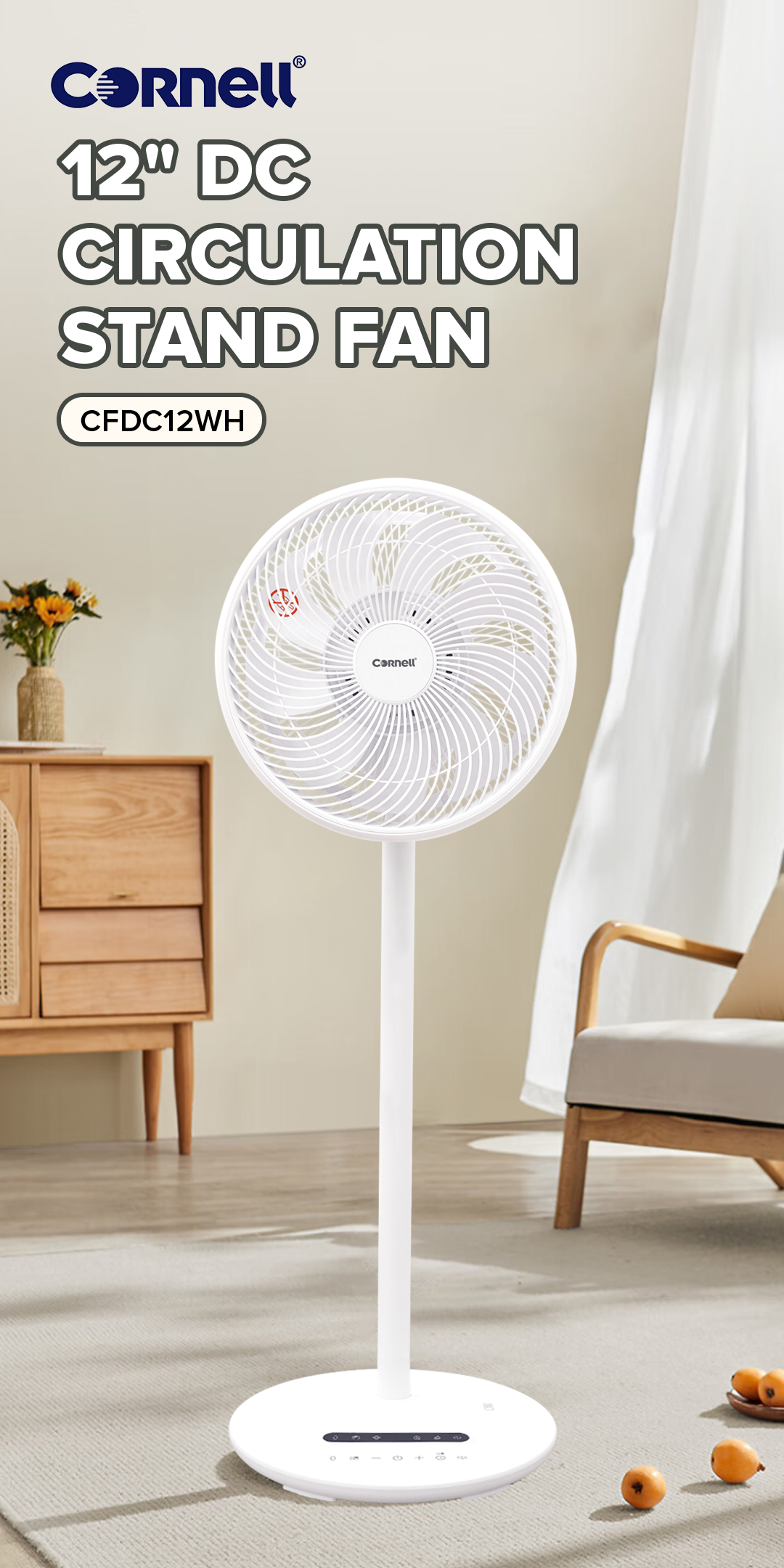 Cornell 12 Inch High Velocity DC Stand Fan with Remote Control | Shopee ...