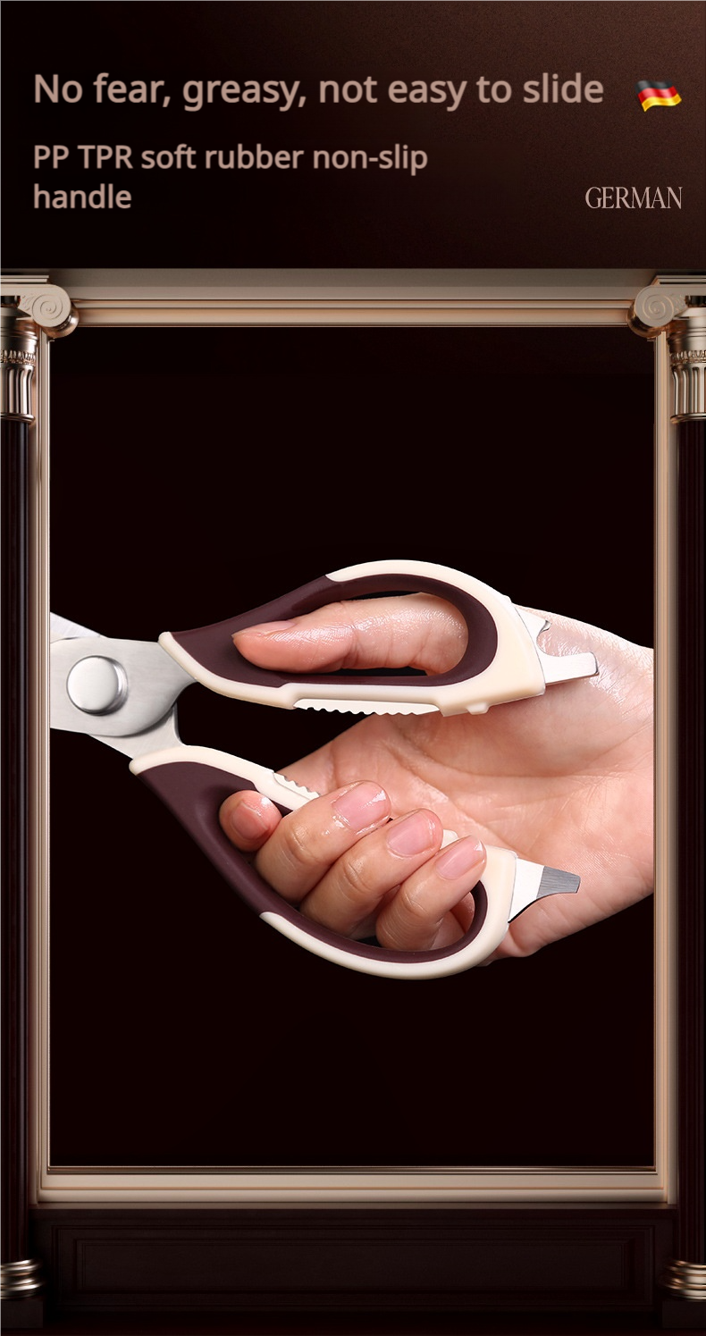 [Loveme258]6 in1 Multi Purpose Kitchen Scissors/BBQ Scissors/Chicken ...