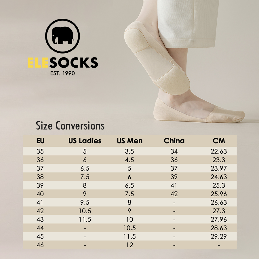 [EleSocks] Cotton Toes Invisible Socks | Hidden Slip Ons | Ladies ...