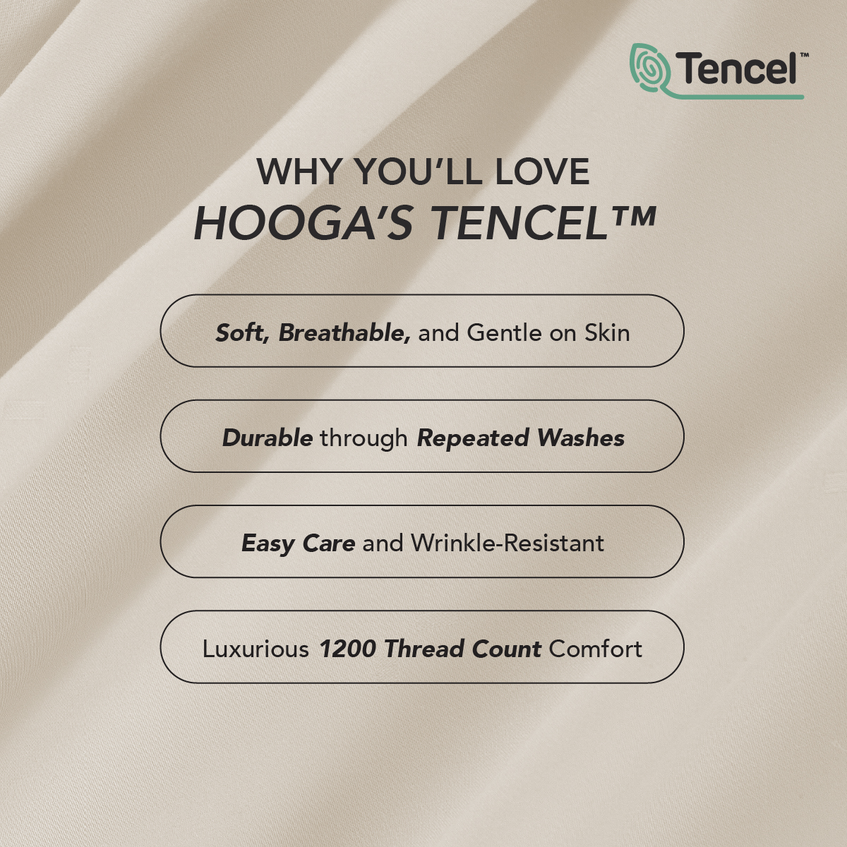 (4 NEW COLOURS) Hooga OLAV BOER 1200TC Tencel Lyocell Bedsheet Set ...