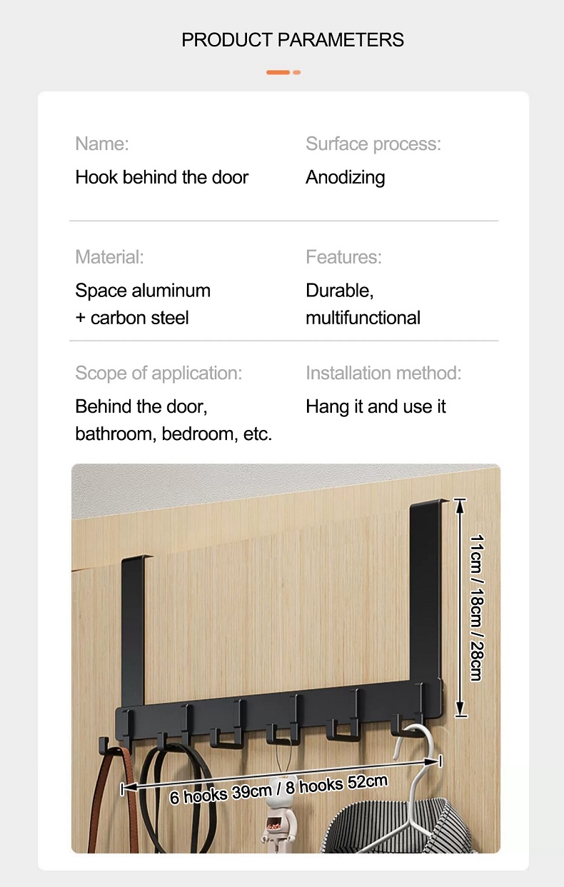 SG Ready Stock Specool® Back Door Hanger with 6/8 hooks / No Drill ...