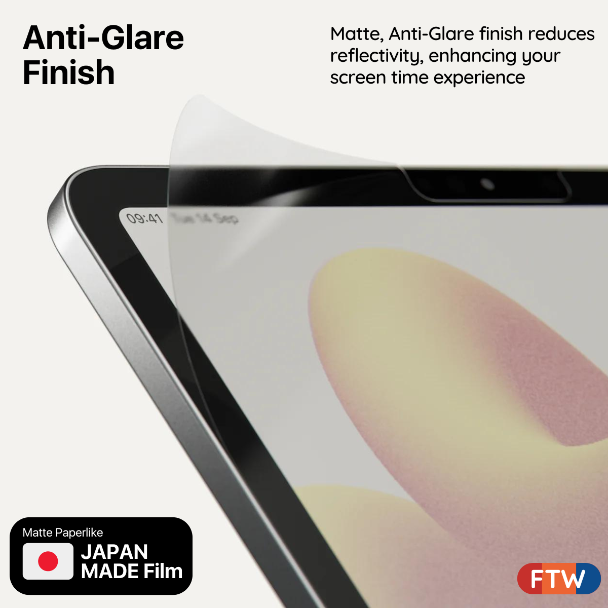 [MADE IN JAPAN!] FTW iPad Screen Protector Paperlike Matte iPad Air M2 ...