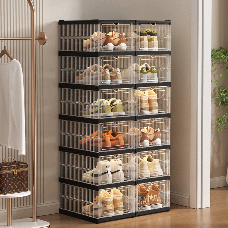 【SG STOCK】Folding shoe box/1/3/6-layer shoe storage box/Organiser ...