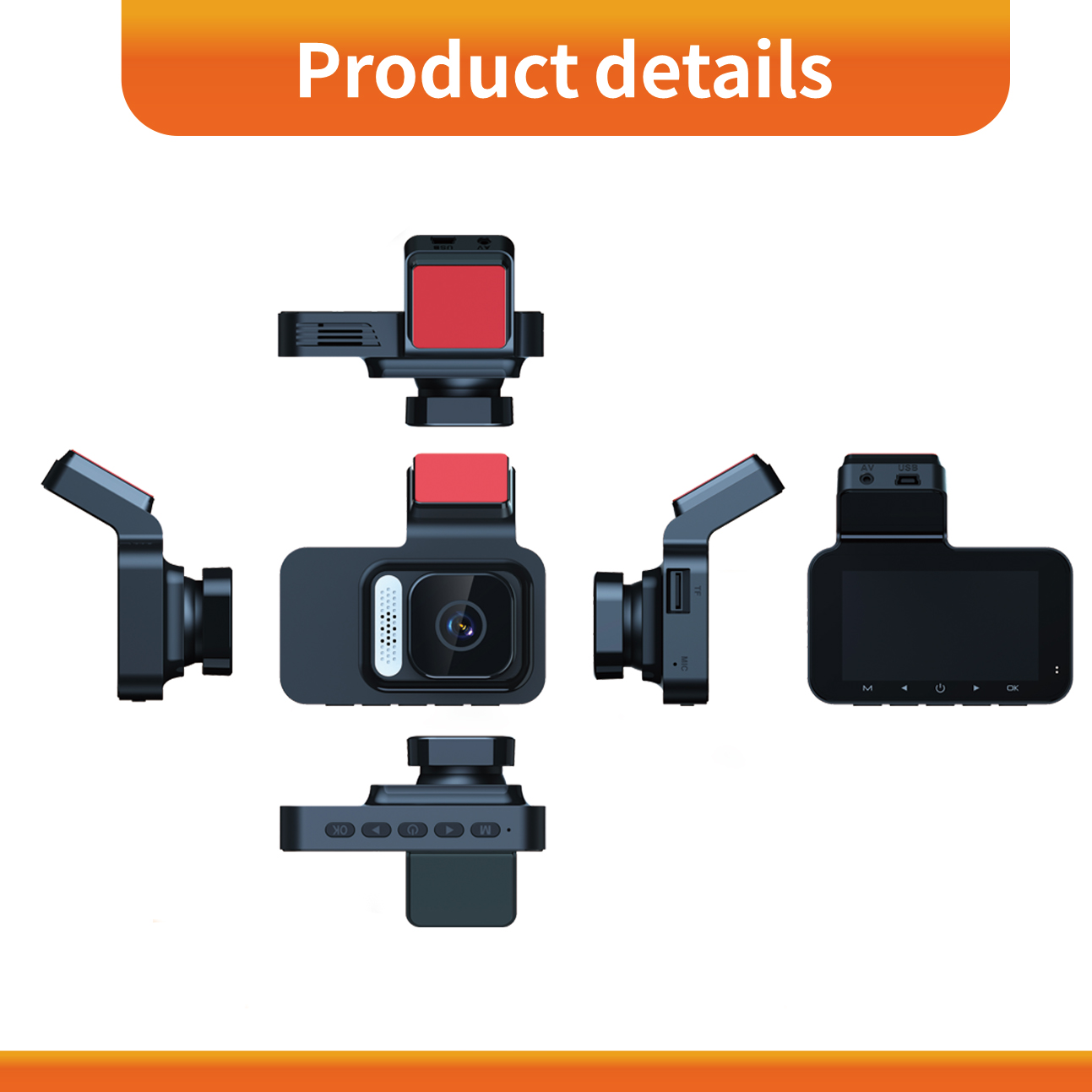 Pony 4-inch dual recording WiFi driving recorder, high-definition dual ...