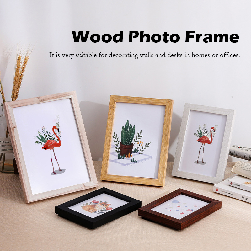 【SG】 Simple Wooden Photo Frame Table Decorations Picture Frame 6R A4 ...