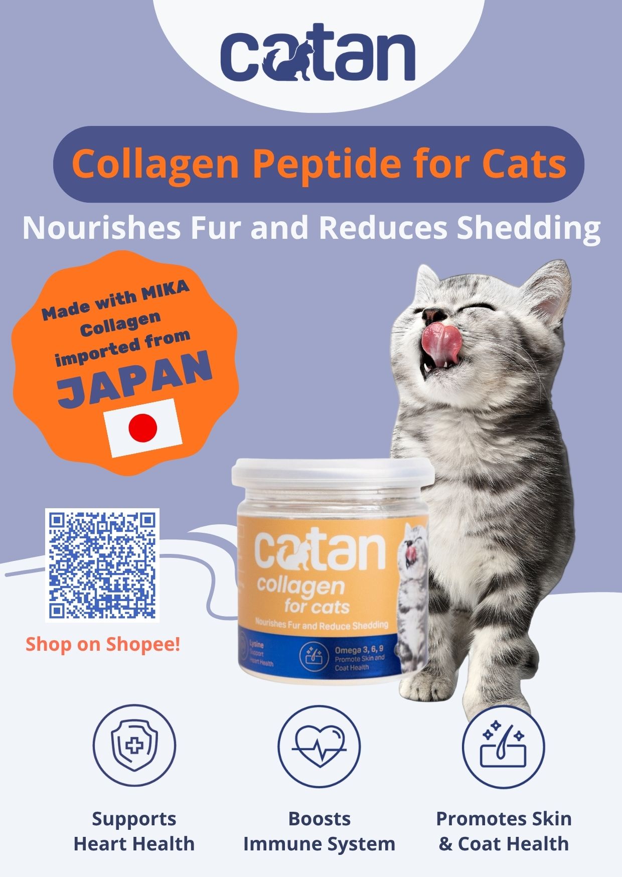 CATan Hydrolyzed Egg Powder for Cats - Collagen + Immunity ...