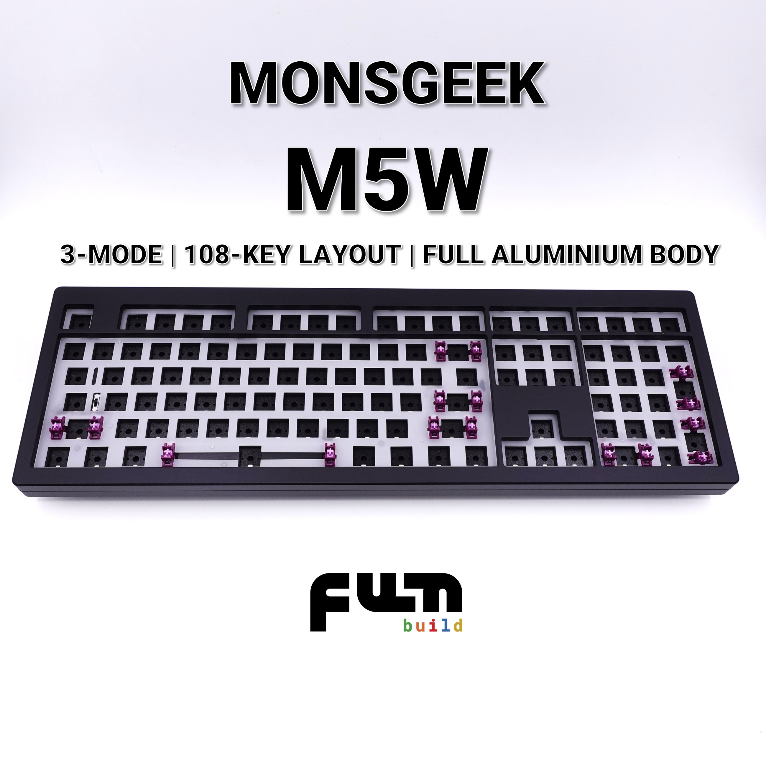 MONSGEEK M5W Full Size Aluminum Mechanical Keyboard Barebones Kit ...