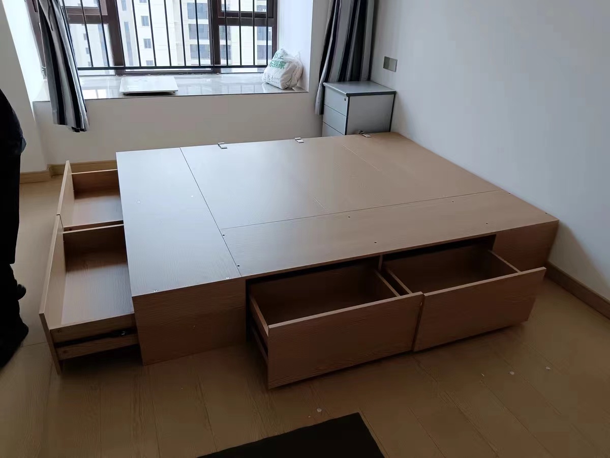 LUNA Upsized Storage Drawer Tatami Bed Frame From Queen to King Size ...