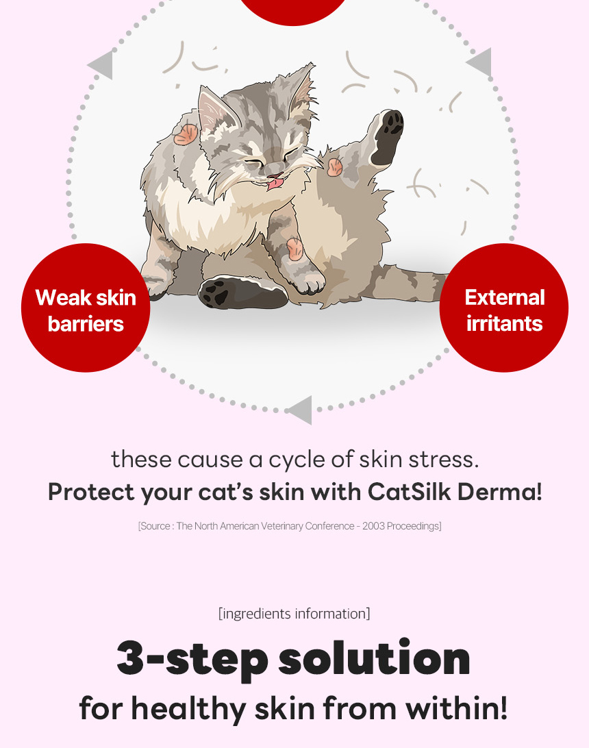 [Doctor By CAT SILK DERMA] Cat Skin Overgrooming Dandruff hair loss ...