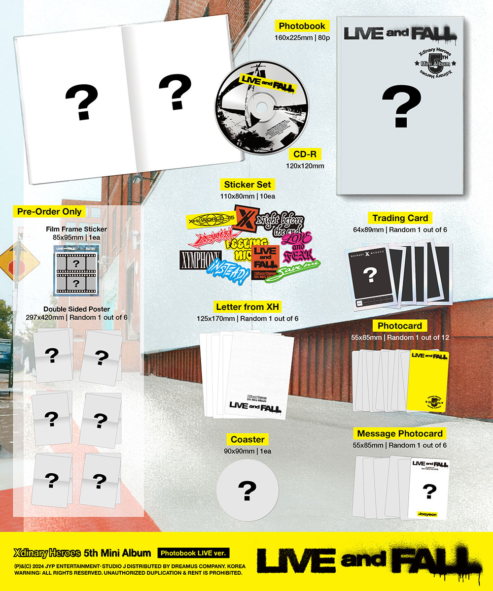 [POB / 2 SET] (PHOTOBOOK ver.) XDINARY HEROES [LIVE and FALL] 5th MINI ...