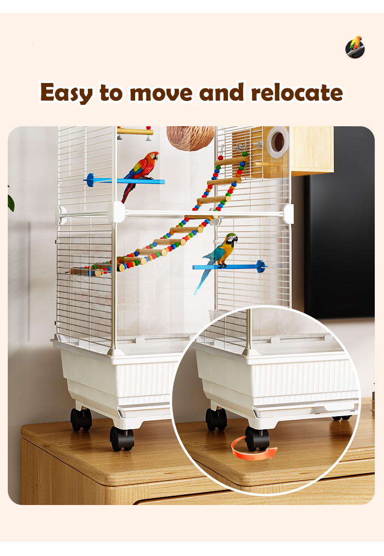 【SG Stock】Bird House Stainless Steel Bird Cage Large Space Bird ...