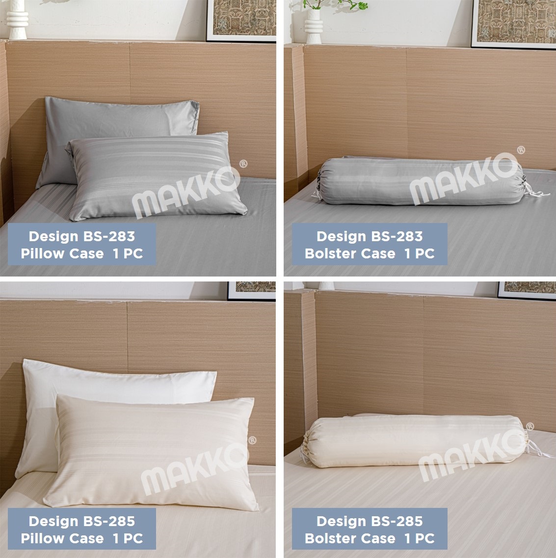MAKKO Hotel Collection ★ Silk Blend Pillow Case or Bolster Case Add-On | 1PC | Shopee Singapore