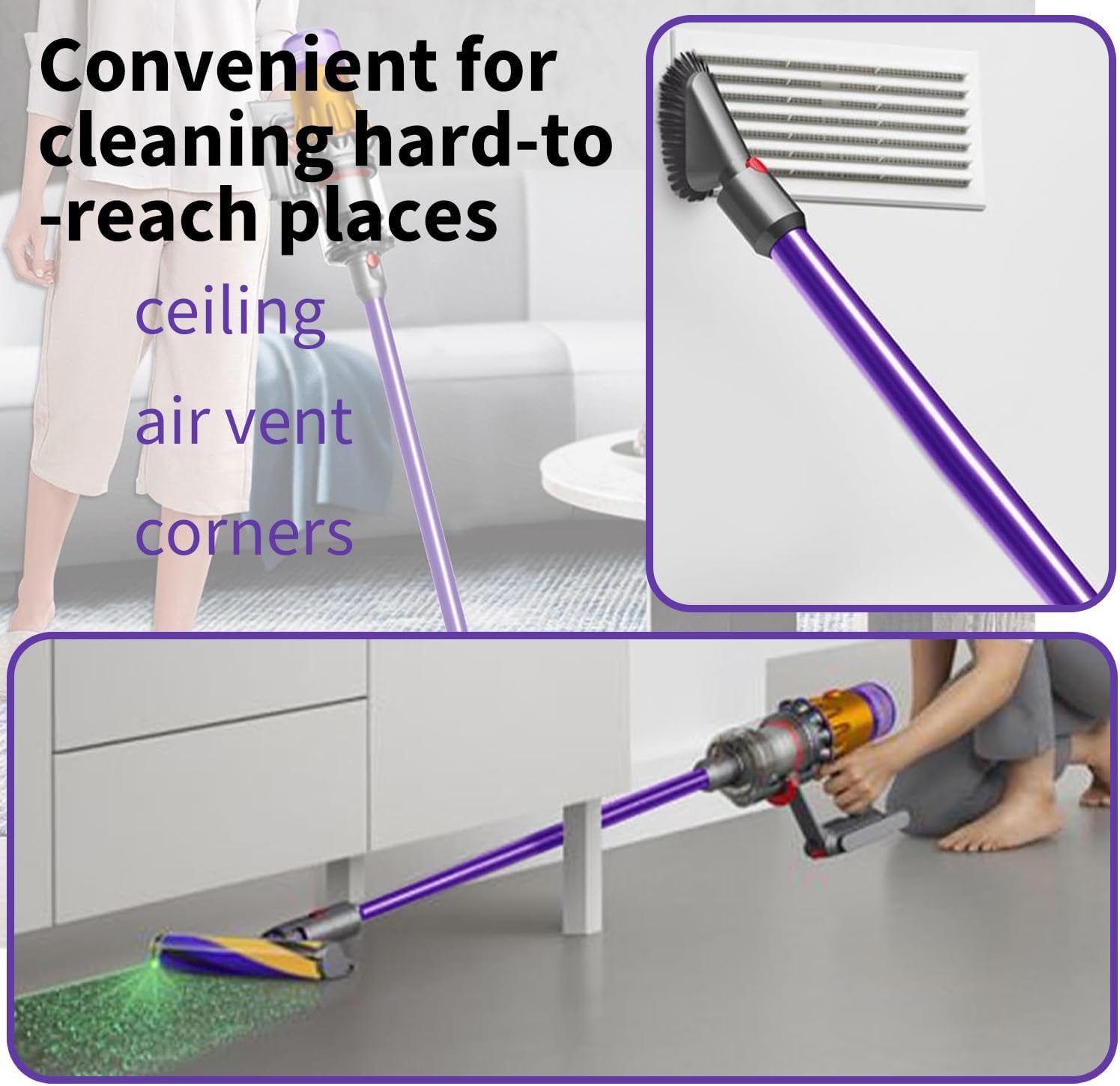 Wand Dyson V7 V8 V10 V11 V15 V12 SV18 Digital Slim Fluffy Omni Glide ...
