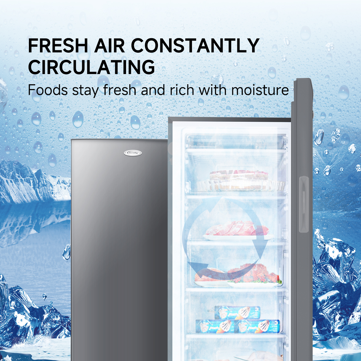 PowerPac Chest Freezer, Upright freezer, Freestanding Freezer 160L ...
