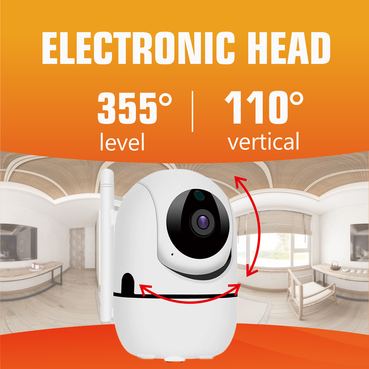 Pony Rotating WIFI PTZ HD 1080P Panoramic Indoor CCTV Home Security ...