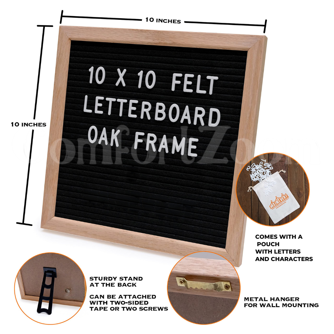 Wooden Felt Letter Board Sign Board Letters Pre cut / Wooden Message ...