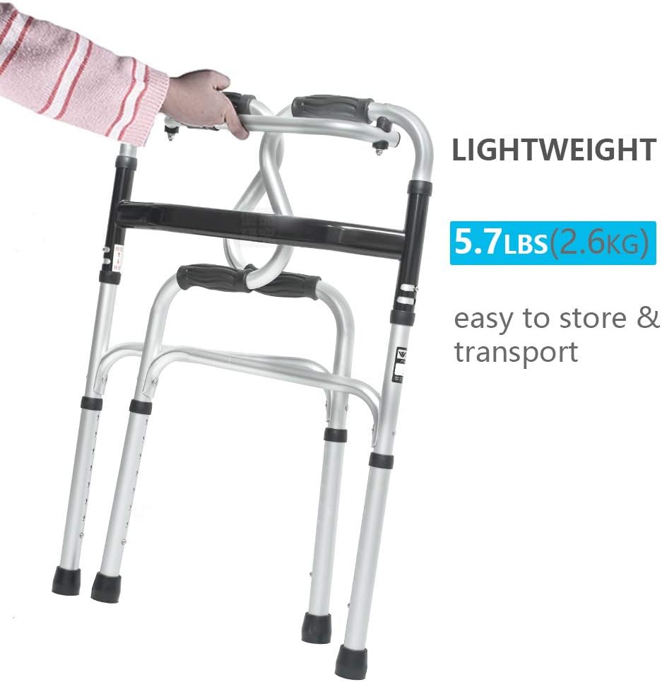⭐🇸🇬 3 in 1 Height Adjustable Foldable Elderly walking Frame With wheels ...