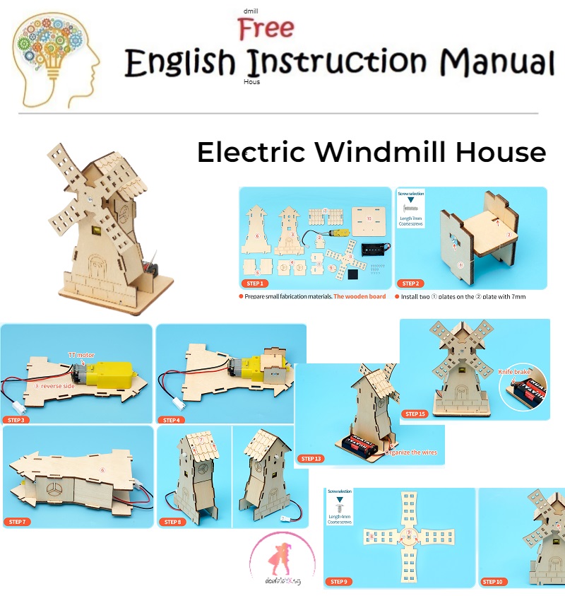 DIY Handmade Science STEM Kit: DIY Electric Windmill House: Educational ...