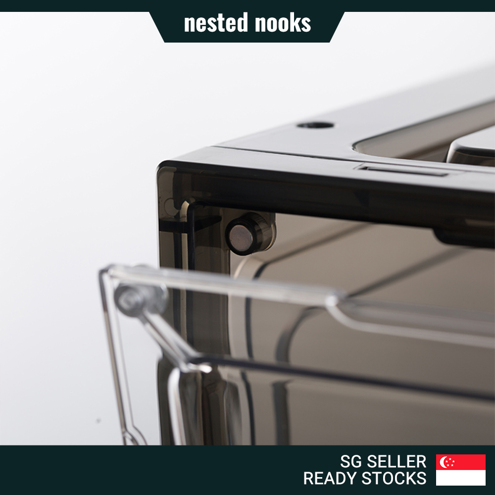 Premium Thick Solid Quality Display Transparent Shoe Box with Magentic ...