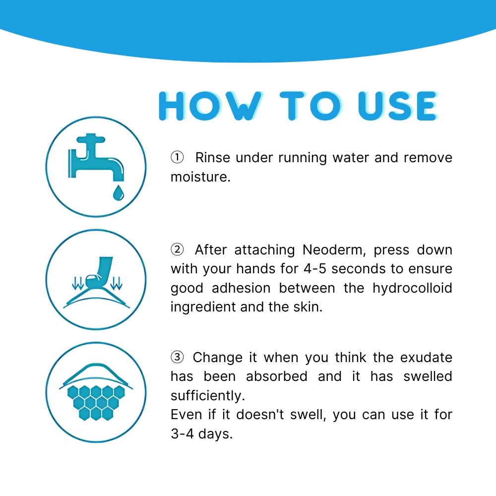 NEO Derm Hydrocolloid Skin Care Roll Patch | Cut-to-Fit Dressing for ...