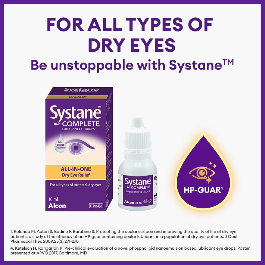 ALCON SYSTANE Complete All-in-One Lubricant Eye Drops 10ml (Expiry: May ...