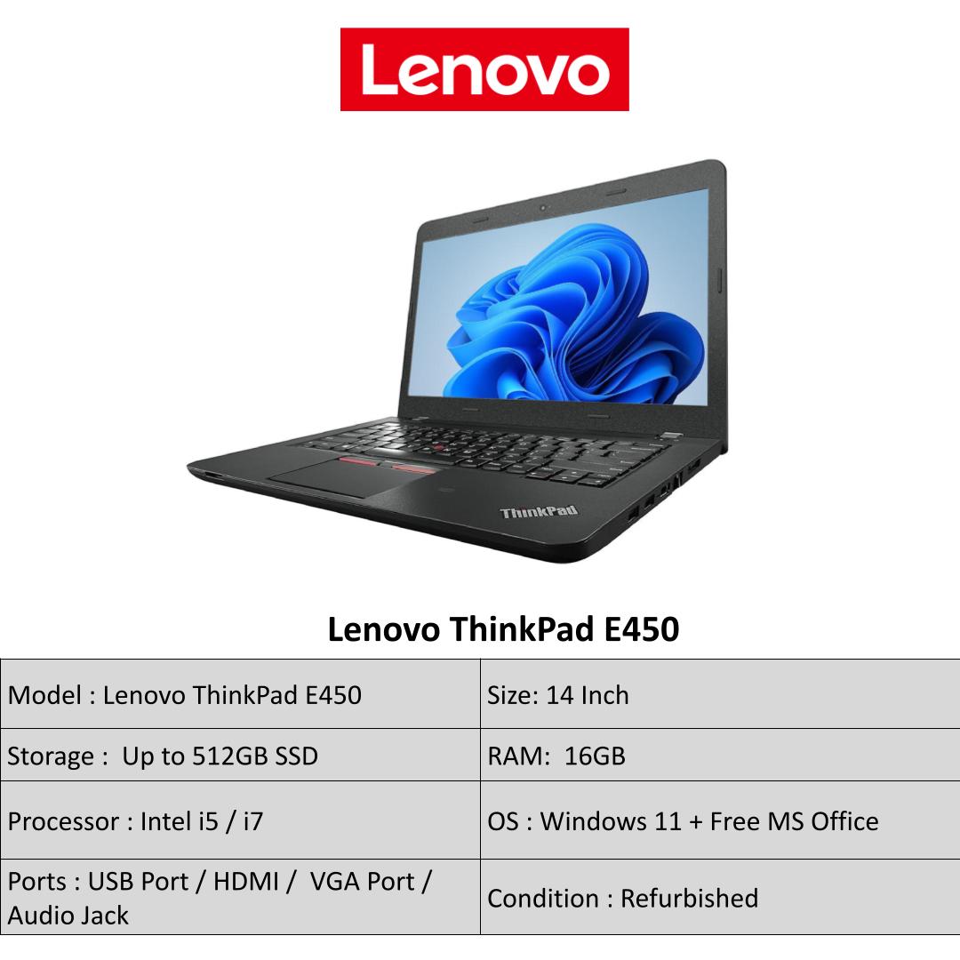 Lenovo ThinkPad E470 | 14 Inch i7 Laptop | 32GB RAM | 512GB SSD | Business Laptop | Free MS ...