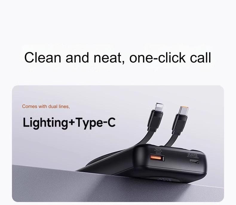 CCC Certificate Remax 20000mAh power bank with 2 Cables Super Fast ...