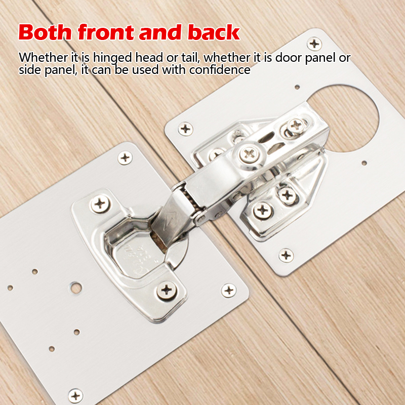Stainless Steel Cabinet Door Hinges Plate Repair Plate Fixing Plate ...