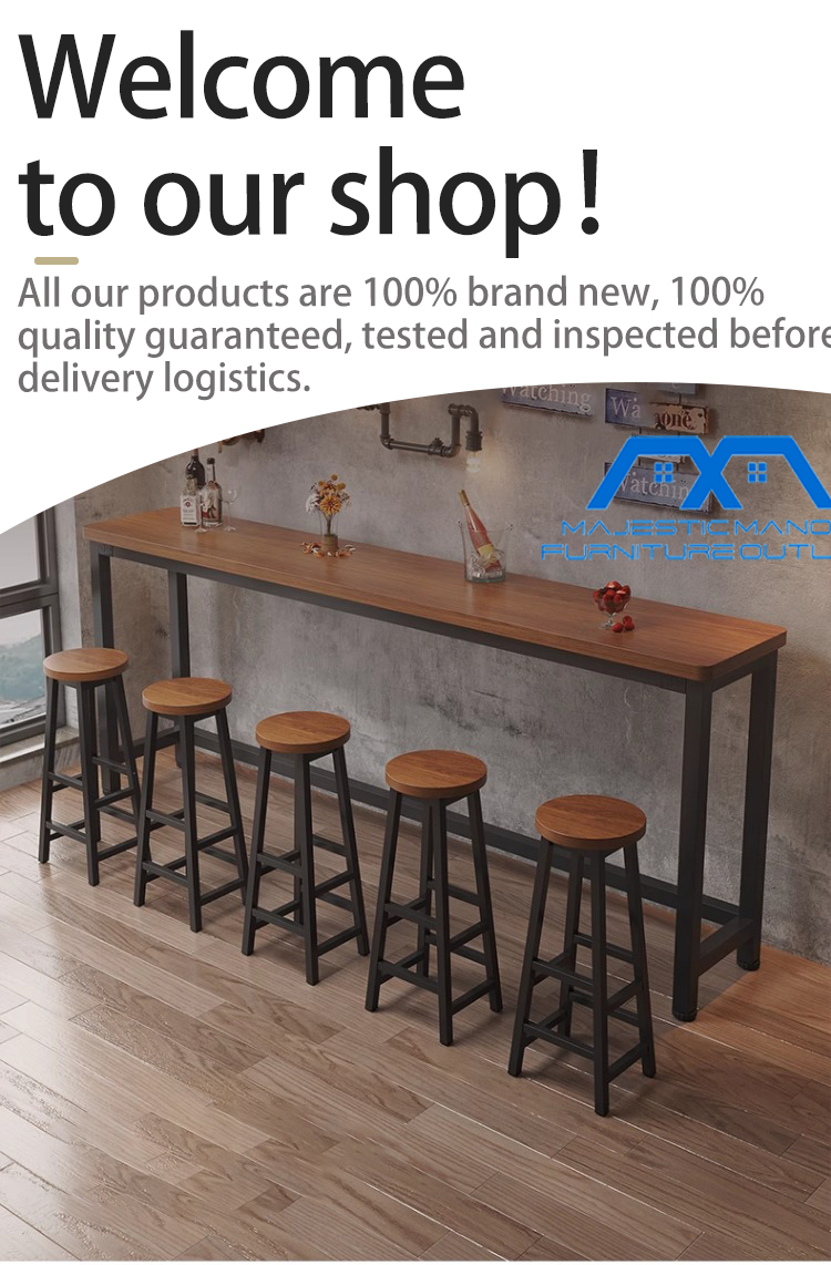 【LILI.SG】Solid wood bar table against the wall long table home simple ...