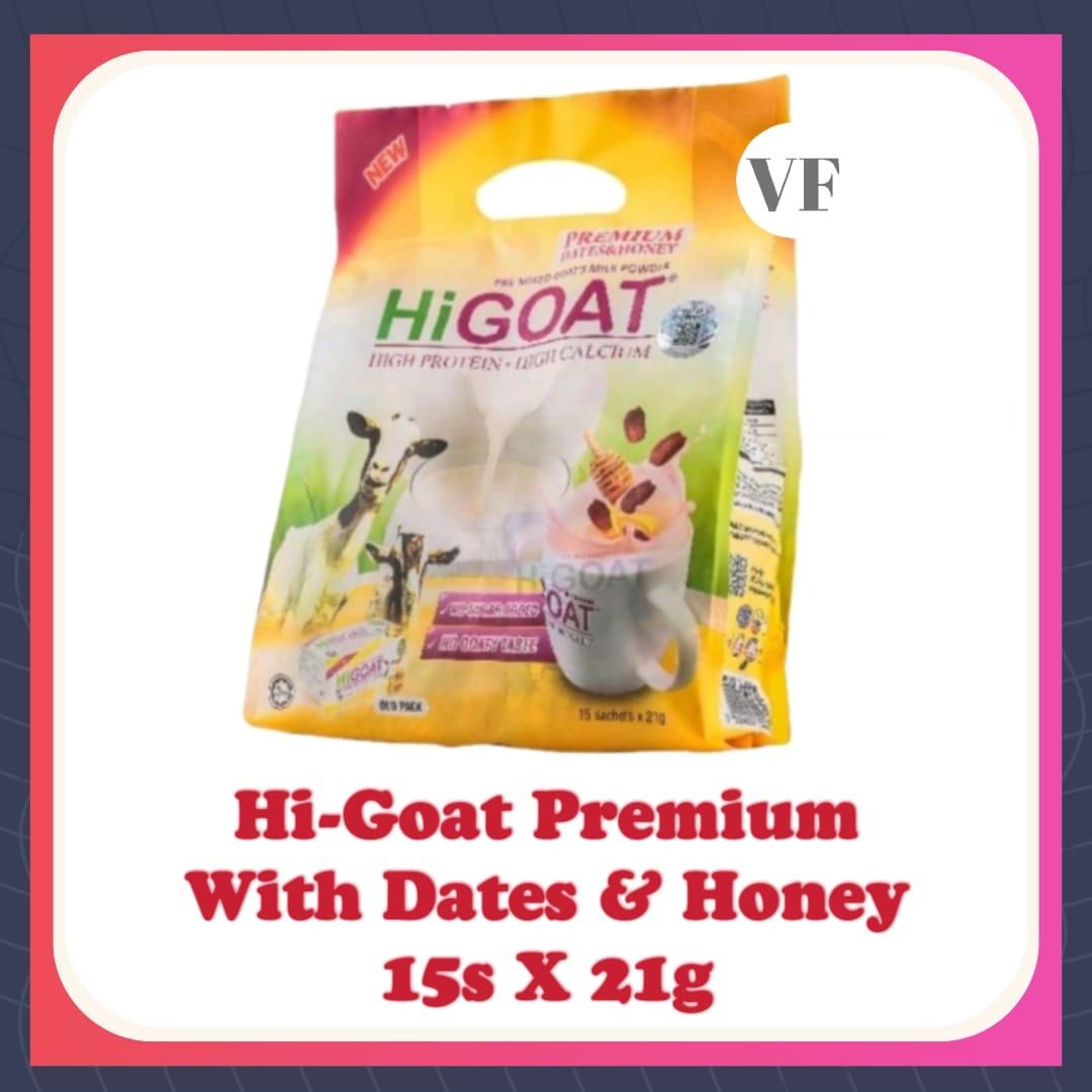 HI-GOAT Premium Dates & Honey Goat's Milk Powder 21g x 15s [Exp 2027 ...