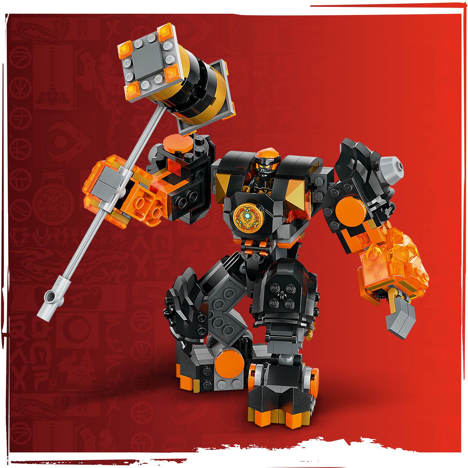 LEGO NINJAGO 71806 Cole’s Elemental Earth Mech Toy (235 Pieces ...
