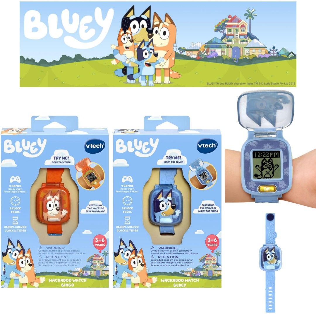 VTech Bluey Wackadoo Watch Bluey or Bingo Game Interactive Toy | Shopee ...