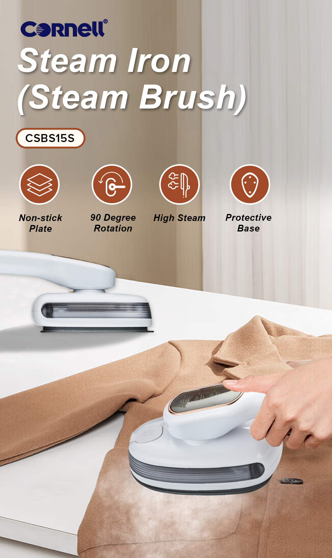 Cornell 2in1 Portable Steam Iron & Travel Garment Steamer with ...